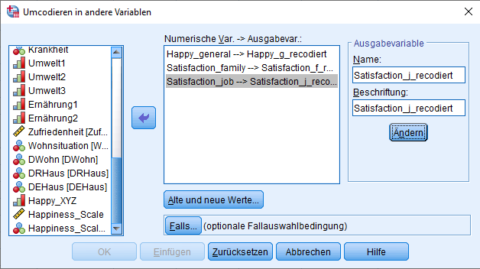 Items aus Skalen in SPSS rekodieren - Björn Walther